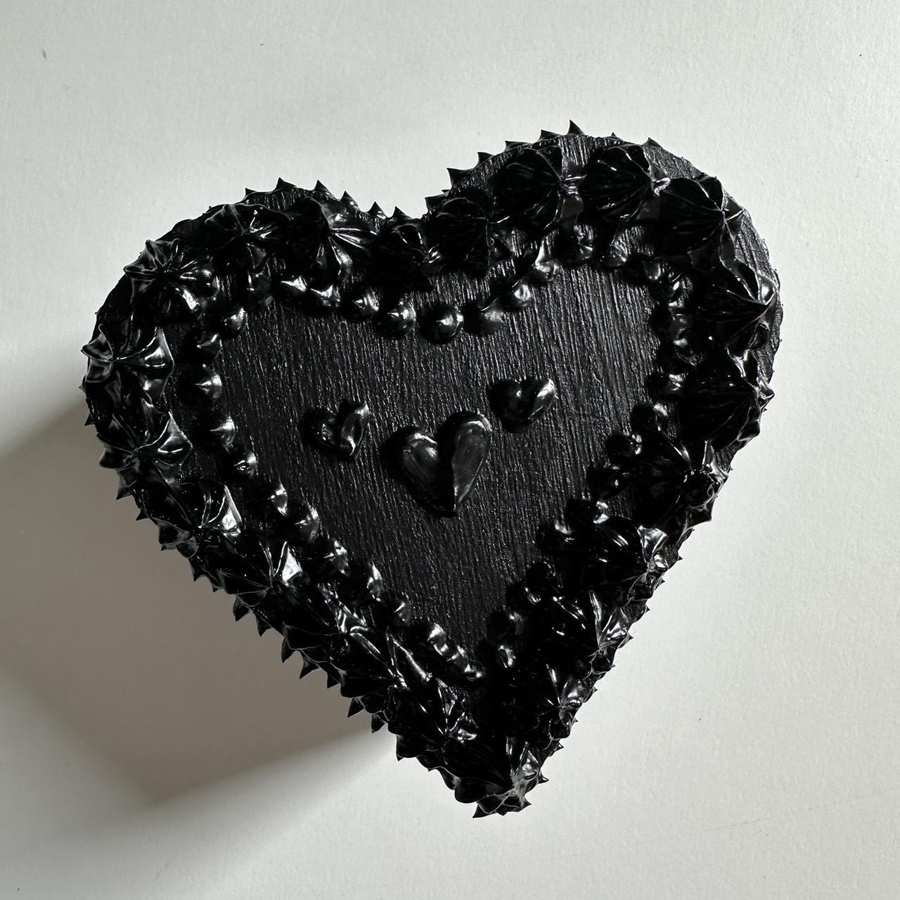 Handmade Goth “cake” box with glittery “jam” insert... - Depop