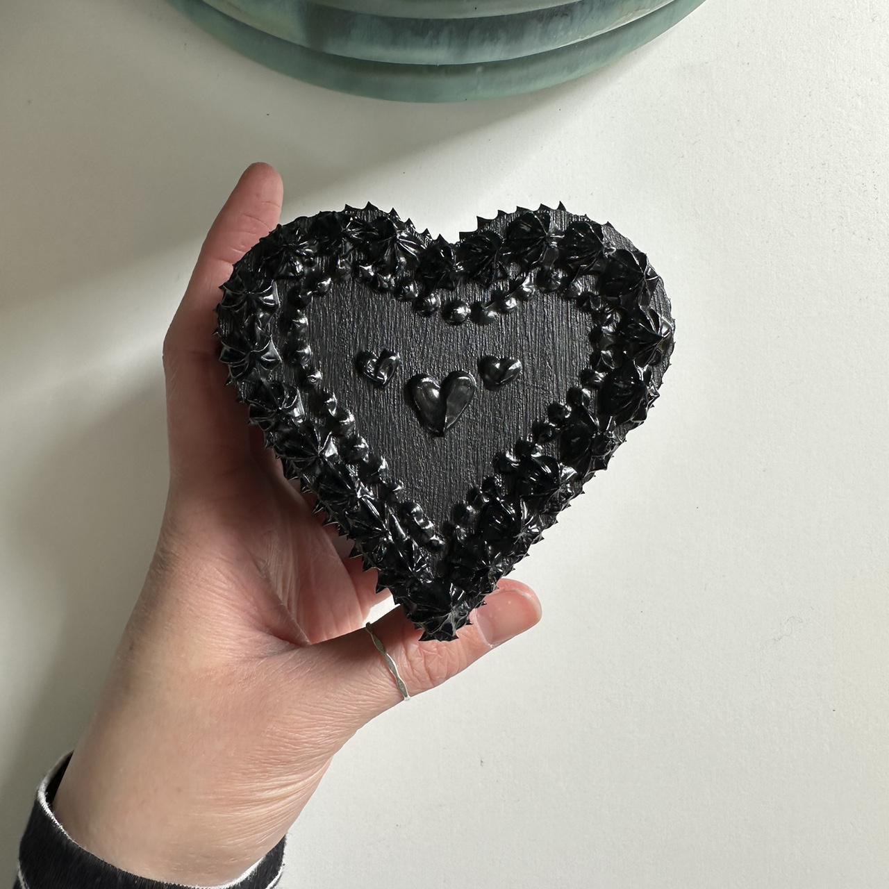 Handmade Goth “cake” box with glittery “jam” insert... - Depop