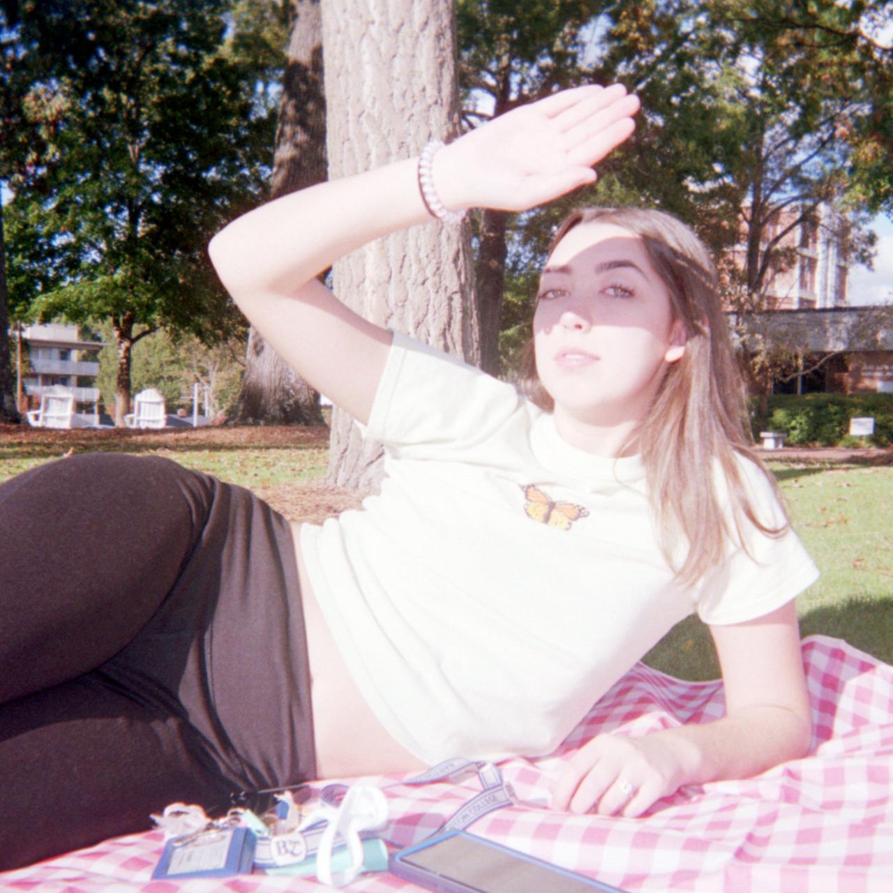 💌OPEN TO OFFERS💌 Green Butterfly Brandy Melville top... - Depop