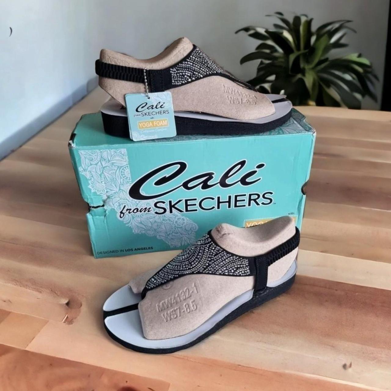 Skechers cali vegan thong sandals Embossed with... - Depop