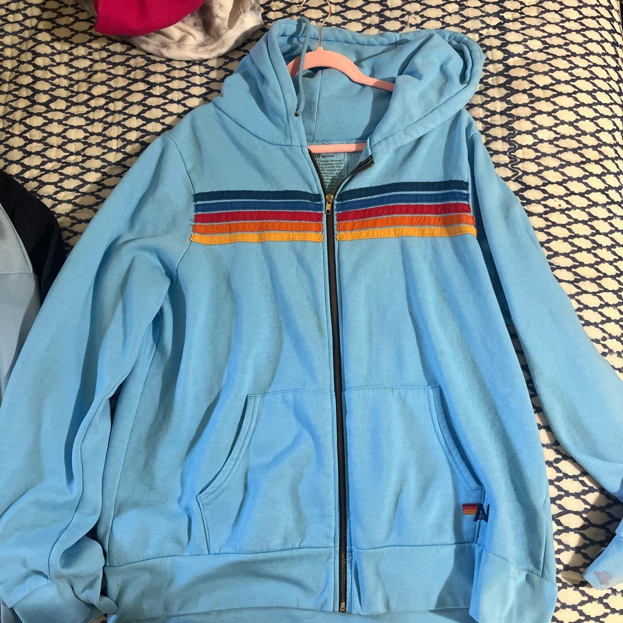 aviator nation zip up in GREAT CONDITION so cute... - Depop