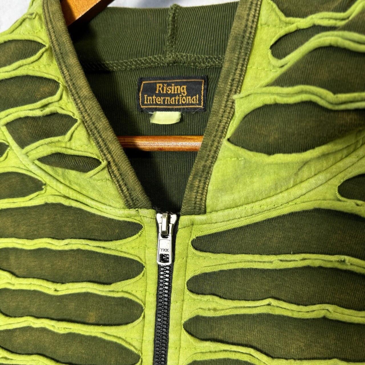 Vintage Rising International Hoodie Womens M Green... - Depop