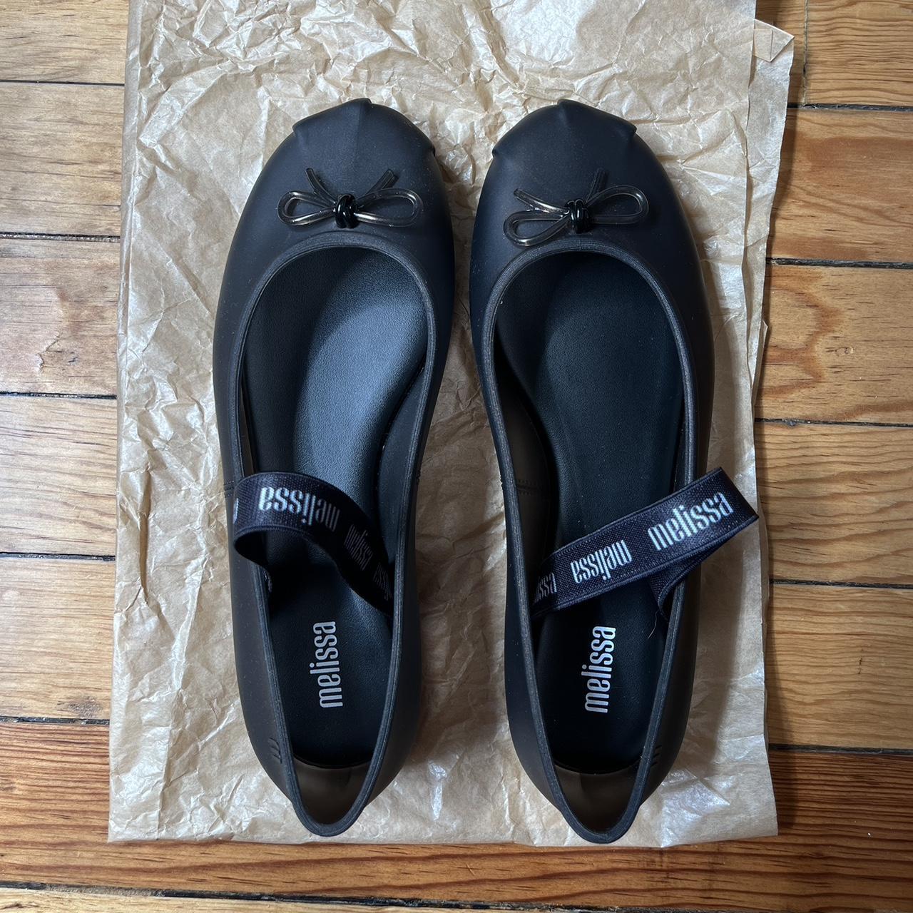 melissa ballet flat in pearly black🖤🧸 size 37 brand... - Depop melissa ballet flat in pearly black🖤🧸 size 37 brand... - Depop