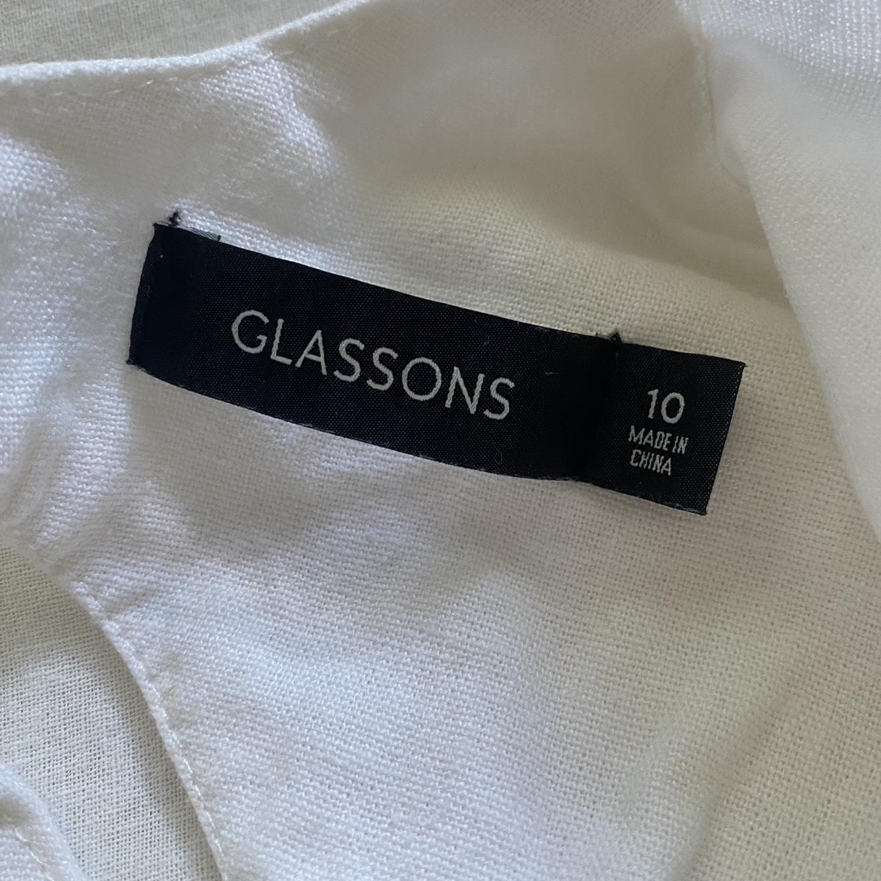 Glassons white linen top with an open back and a tie... - Depop