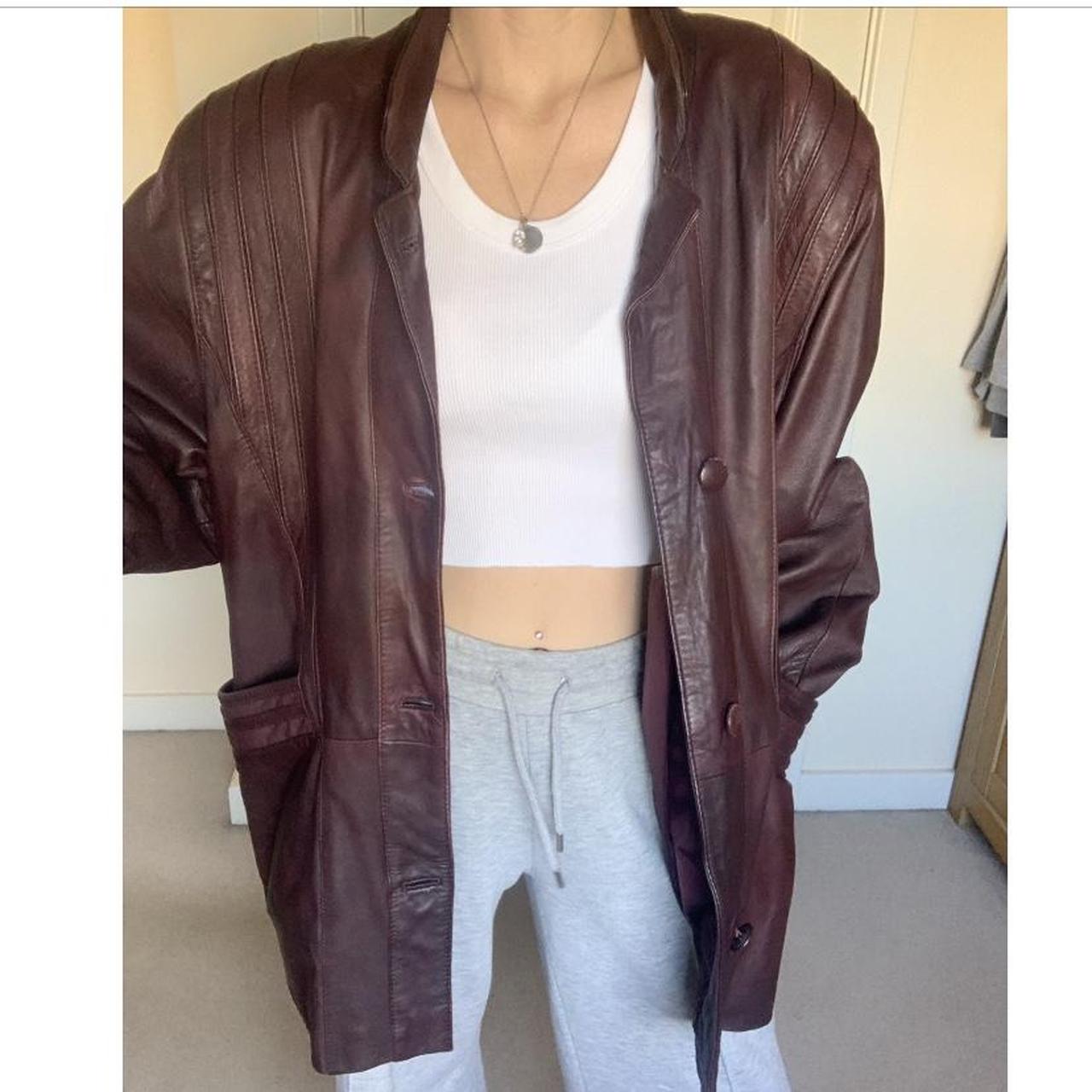 Women's Red and Burgundy Jacket | Depop