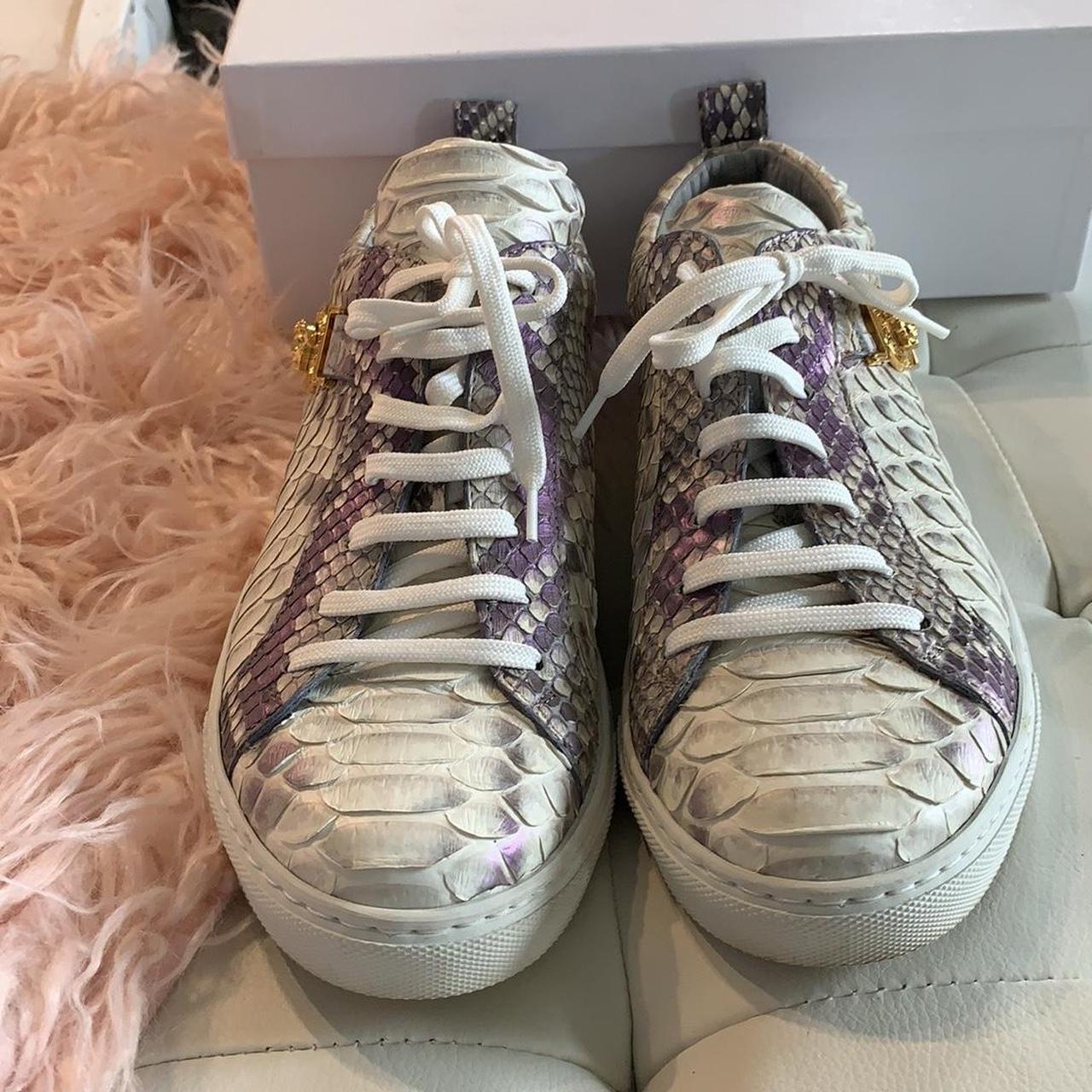 VERSACE Purple Python Sport Sneaker IOB Size 39.... - Depop