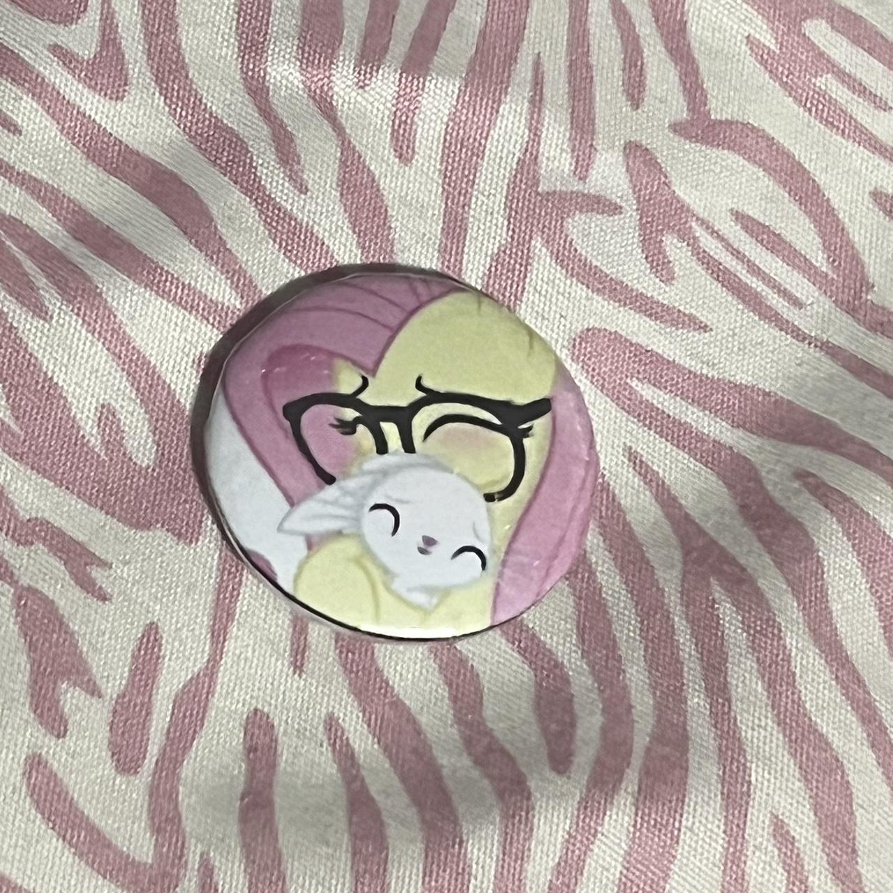 My little pony fluttershy pin 1.25 inch handmade* - Depop