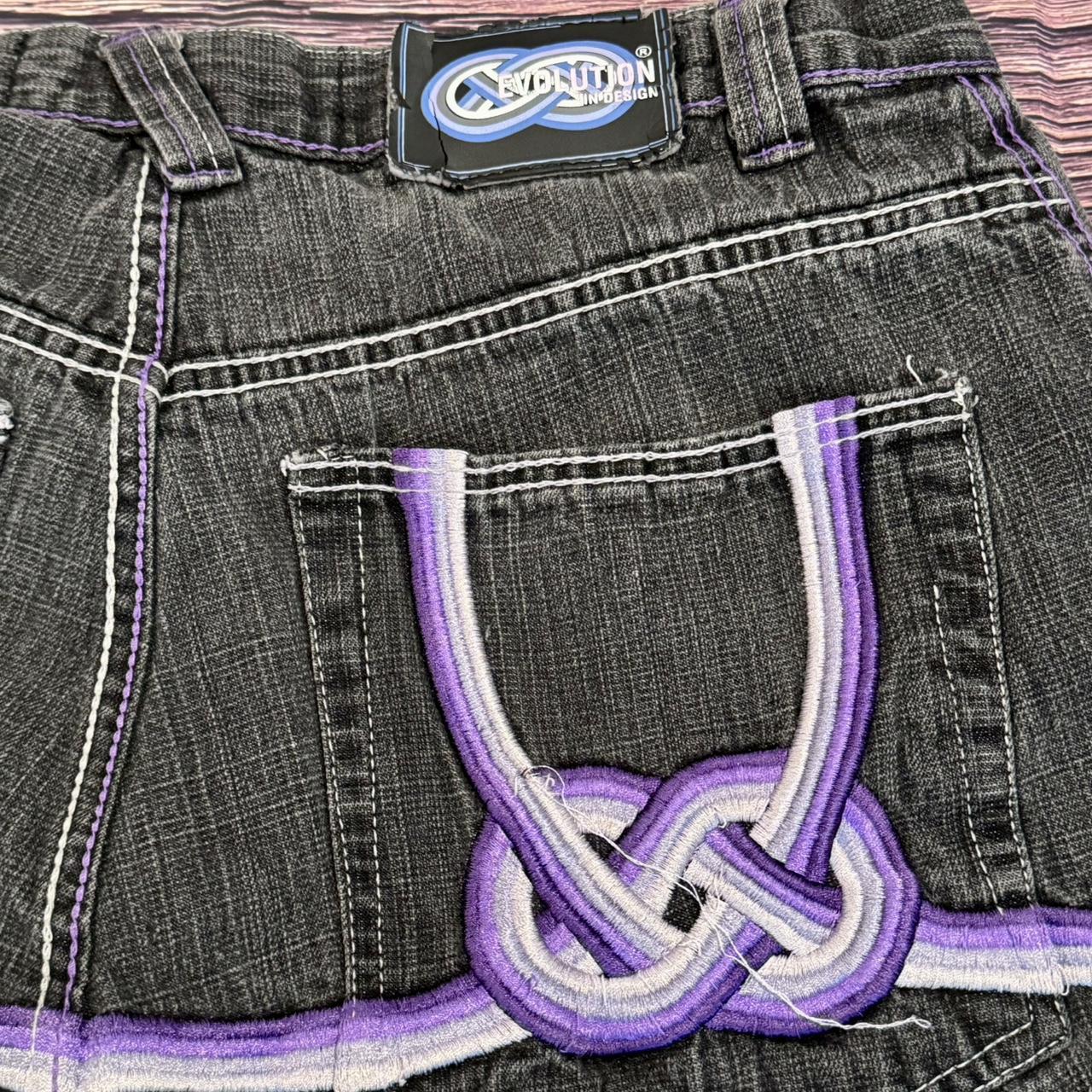 Y2K Evolution In Design Baggy Jorts Waist... - Depop