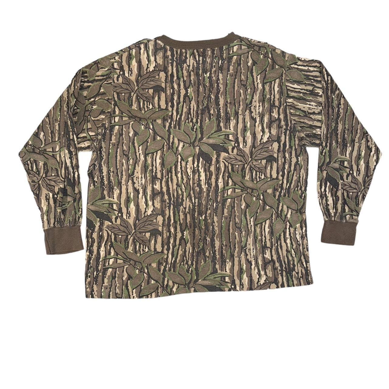 Vintage Real Tree Tree Bark Camo long sleeve pocket... - Depop