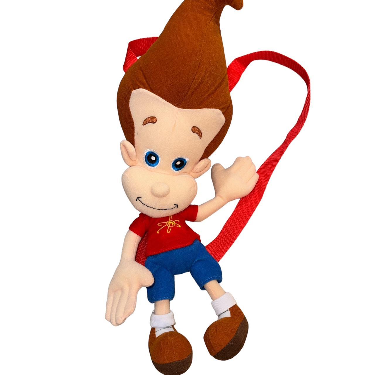 2003 Jimmy Neutron 18" Plush Character Backpack Bag... - Depop