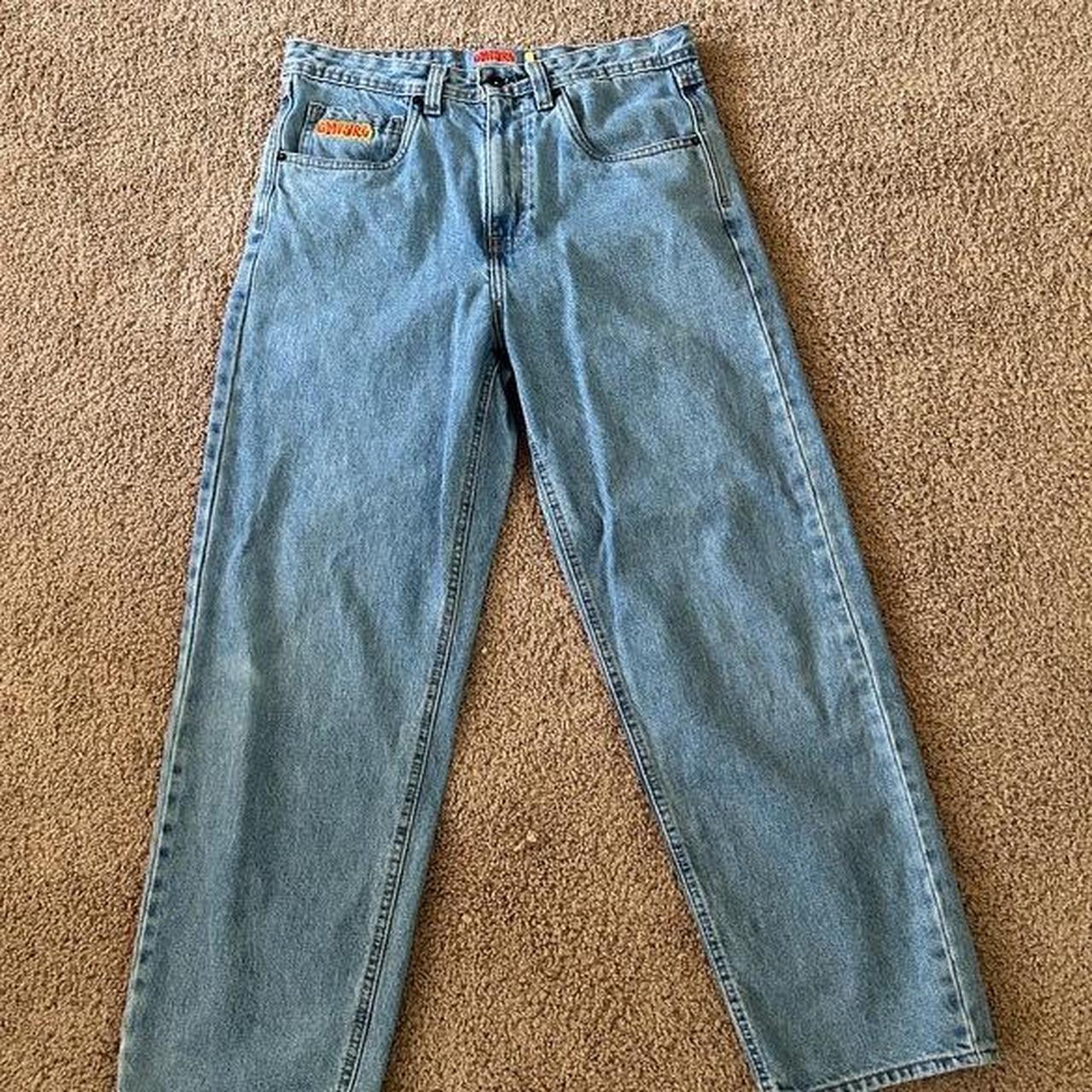 Empyre Oversized Jeans Tiny rips on ankle shown in... - Depop