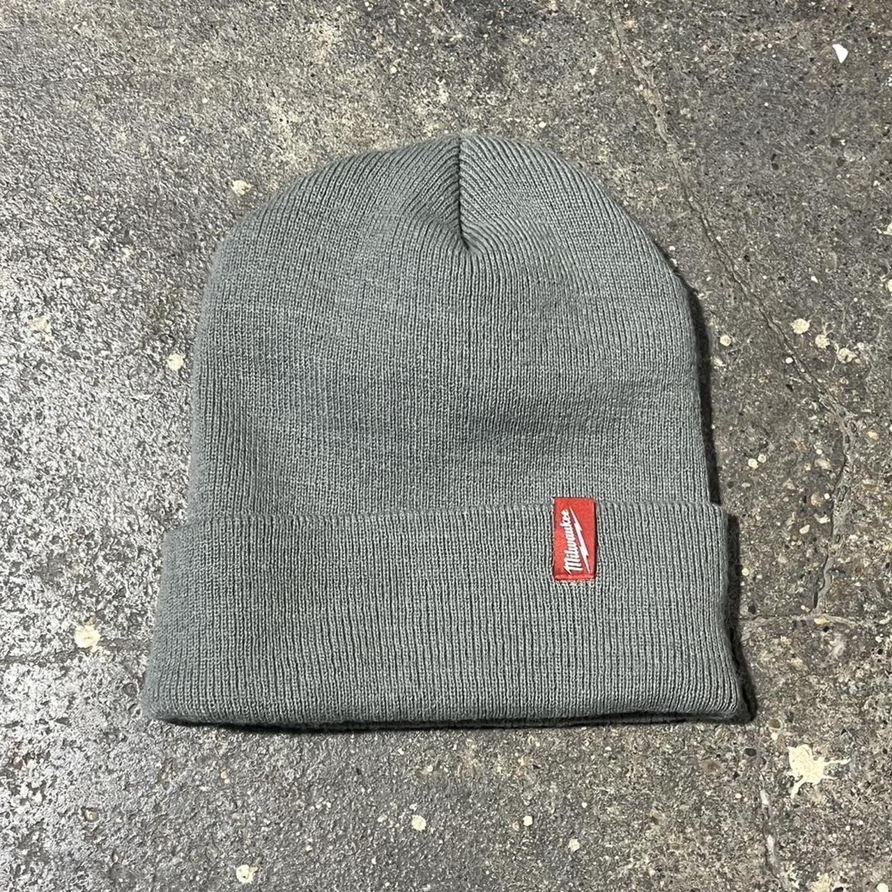 Milwaukee Tool Grey Workwear Beanie Great condition... - Depop