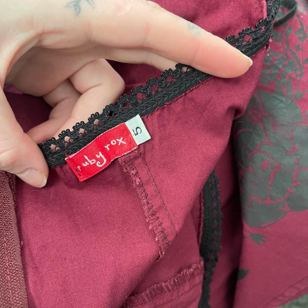 Ruby Rox Vintage 90s Burgundy Maroon Strapless Midi... - Depop