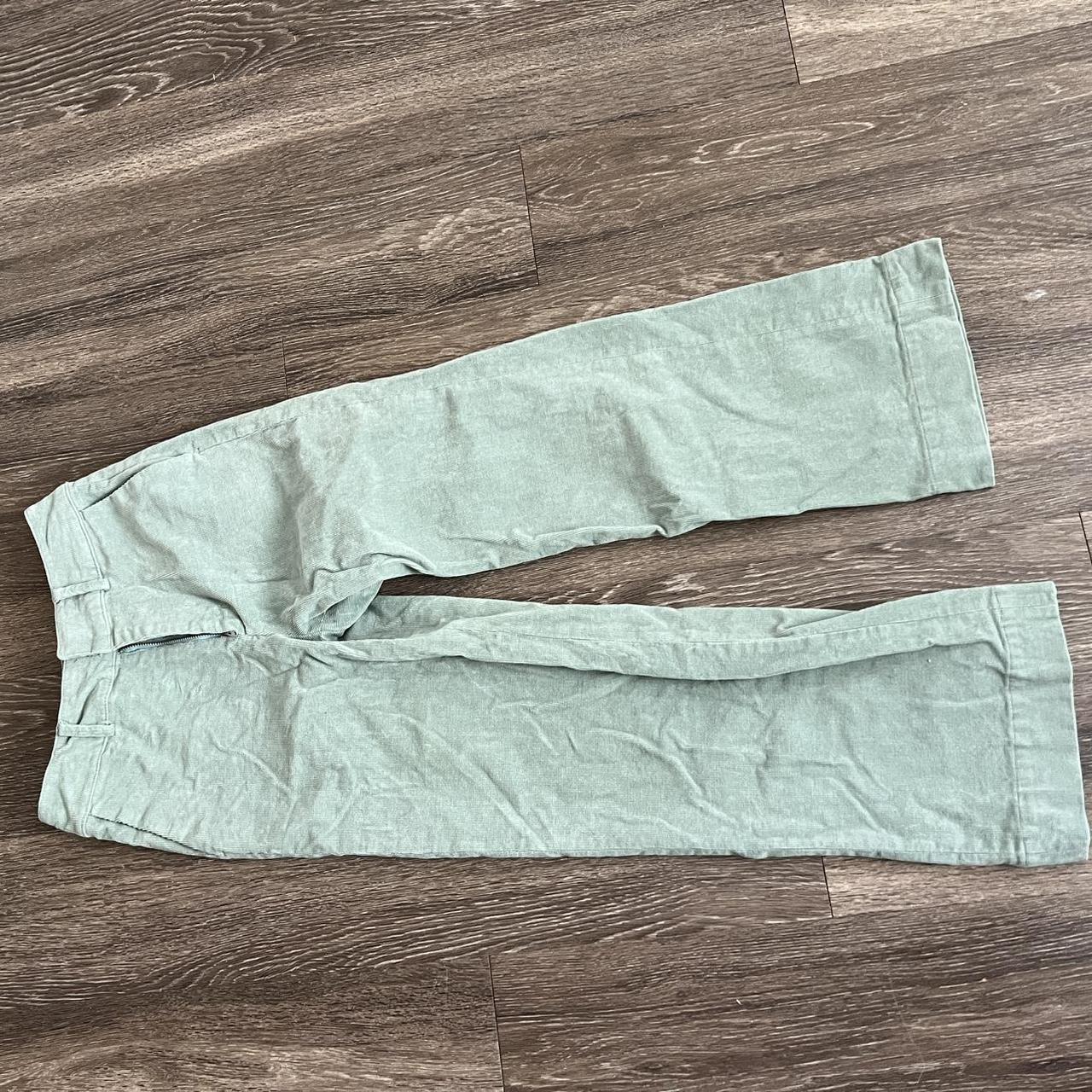 American Holic sage green corduroy denim jeans... | Depop