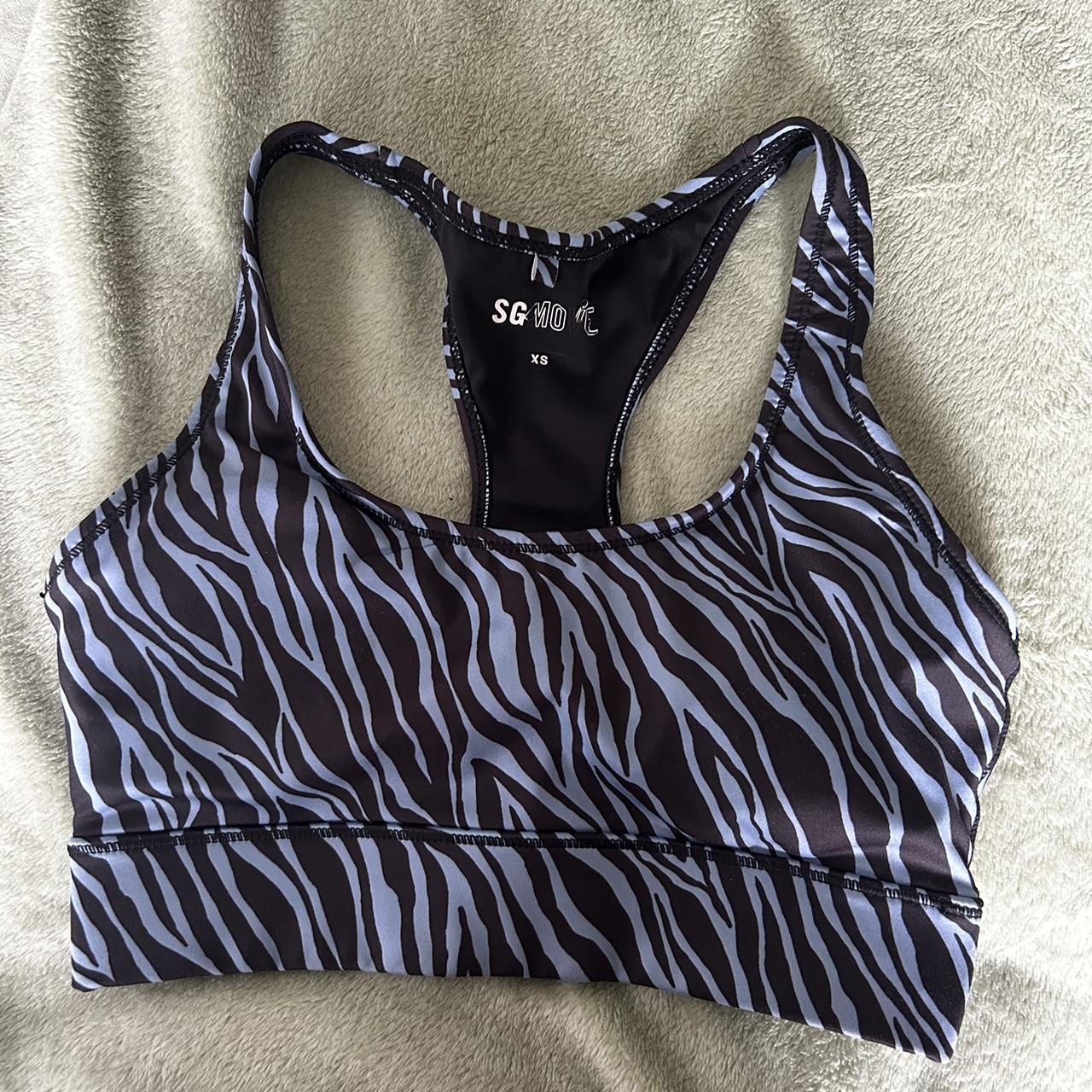 Zebra print sports brA - Depop