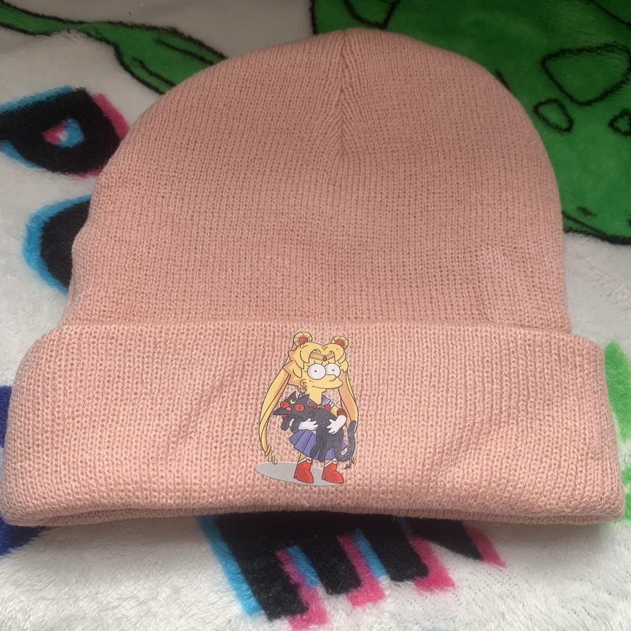 Lisa simpson x sailor moon beanie hat Stretchy one... - Depop