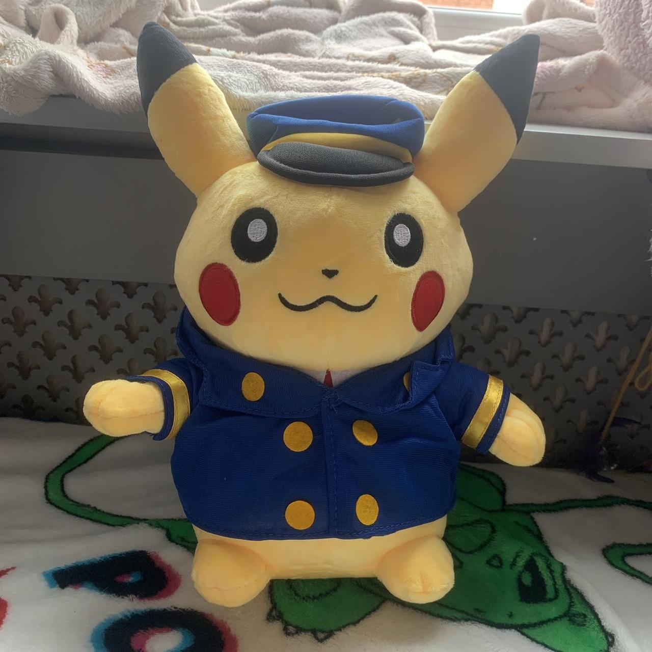 25cm blue uniform guard pikachu plush New no tags... - Depop