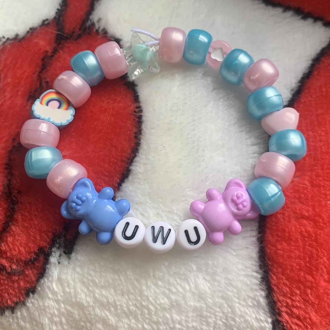 Uwu kawaii bracelet Stretchy elastic Free U.K.... - Depop