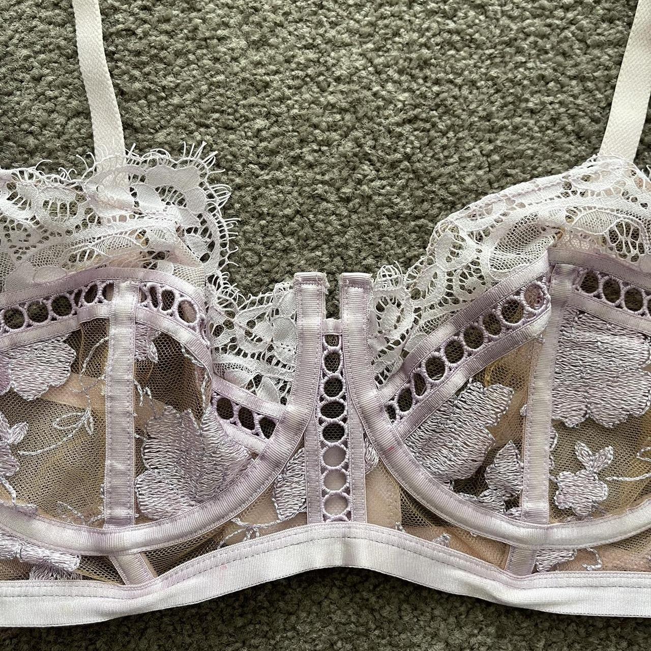 Honey Birdette Molly Lilac Bra 10E Never worn it... - Depop