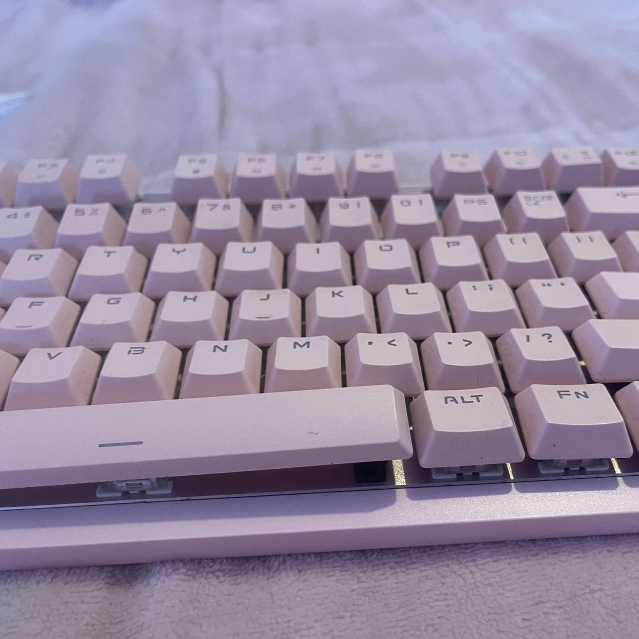 Pastel Pink MotoSpeed Keyboard #keyboard #pink... - Depop