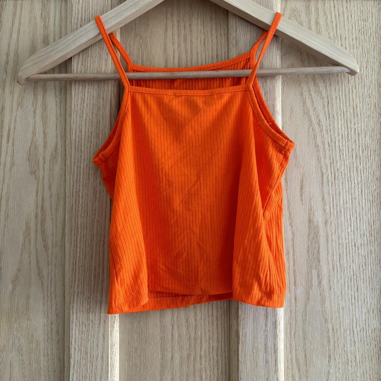 Orange crop top Great for summer!! Never... - Depop
