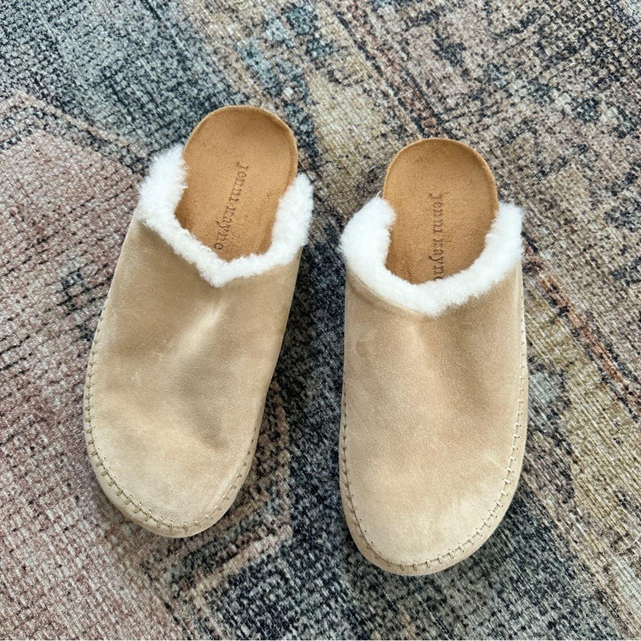 Jenni Kayne Shearling Lined Suede Clogs sz 37 Dyed... - Depop