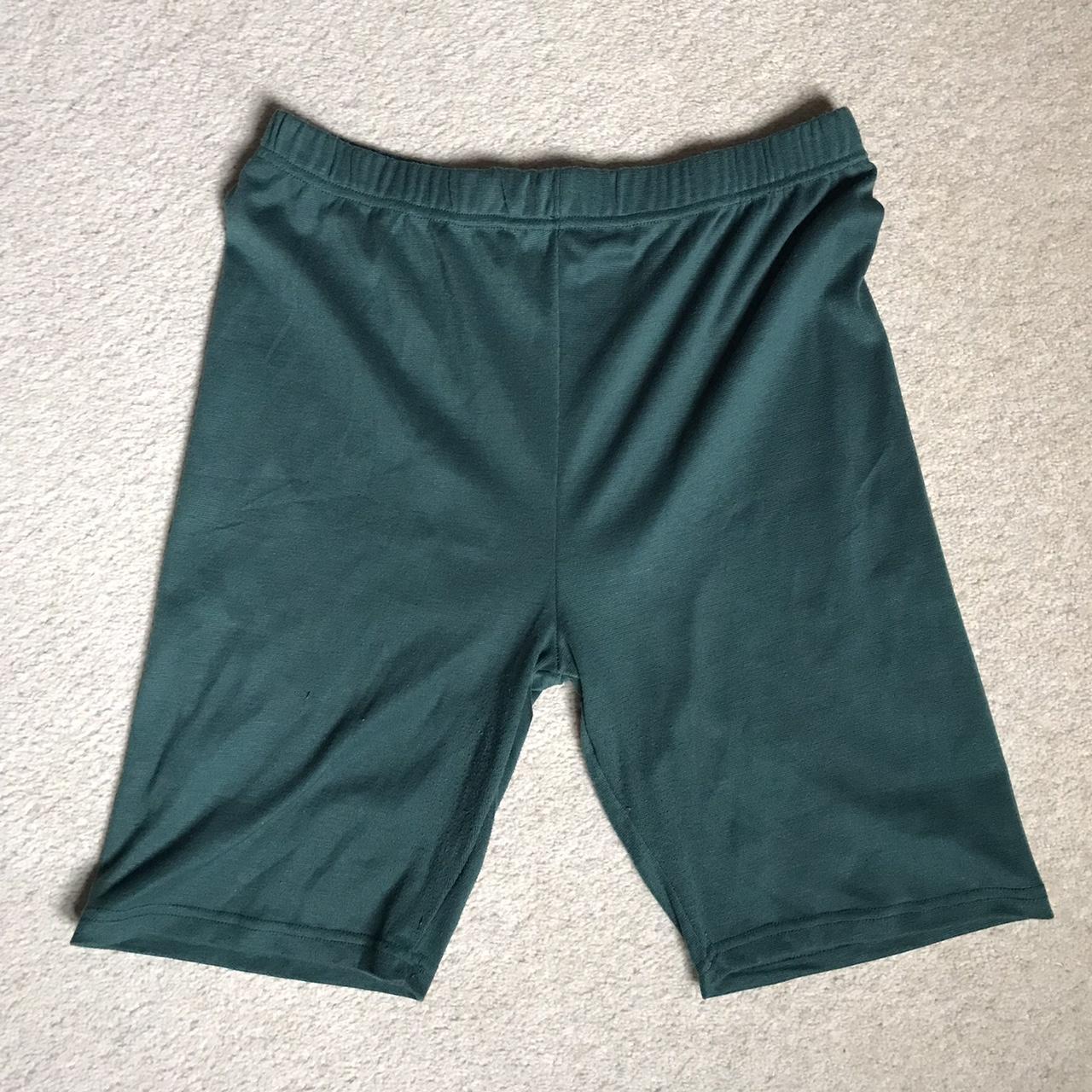 Dark Green Tight Shorts Stretchy Size M Roughly Depop
