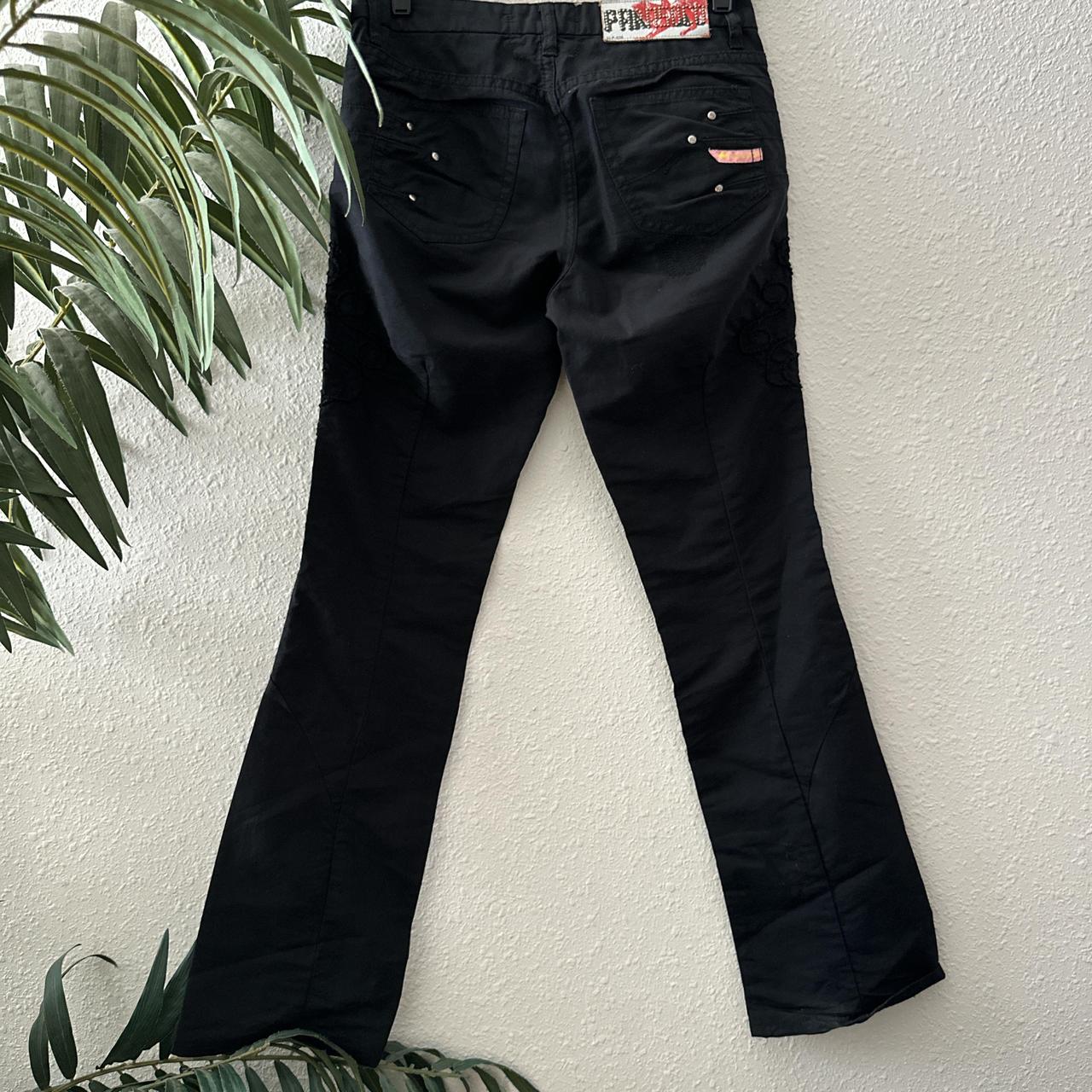 low rise parasuco pants y2k dark blue - Depop