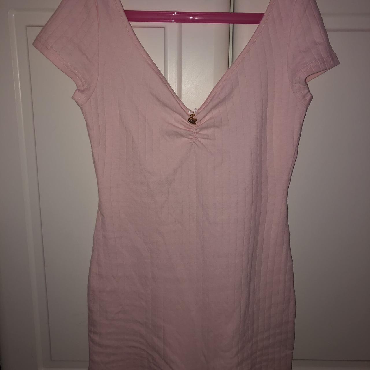 pink ballet backless bodysuit with swan charm :) I... - Depop