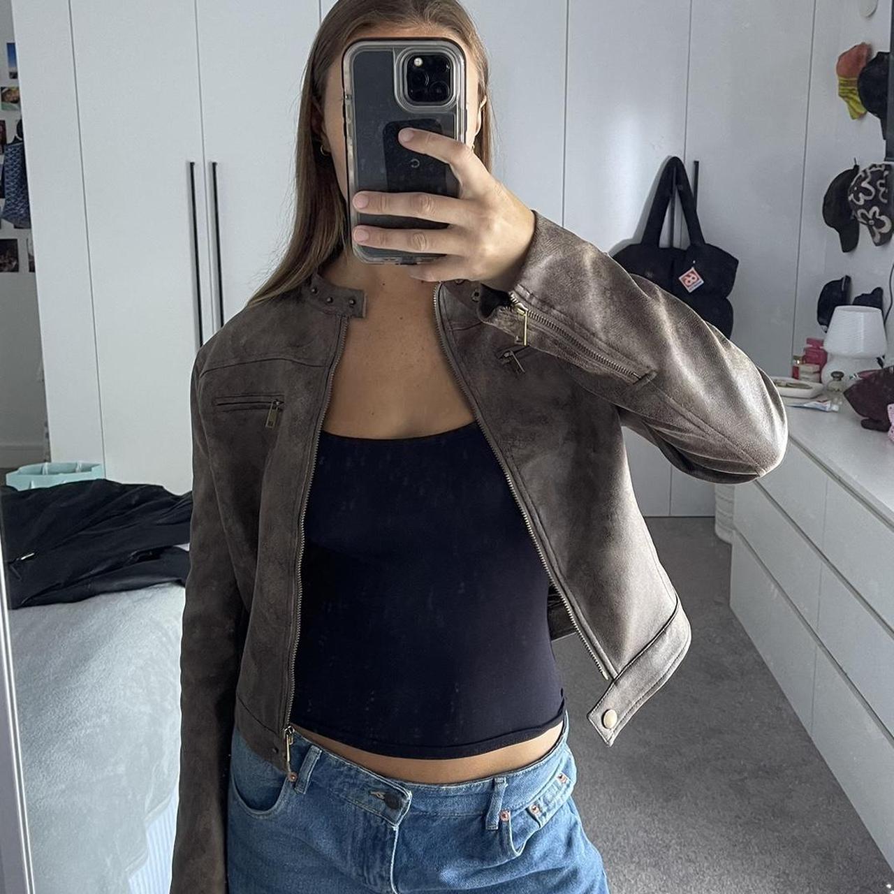 Lioness Brown Leather Jacket 💝 Only Worn A Handful Depop