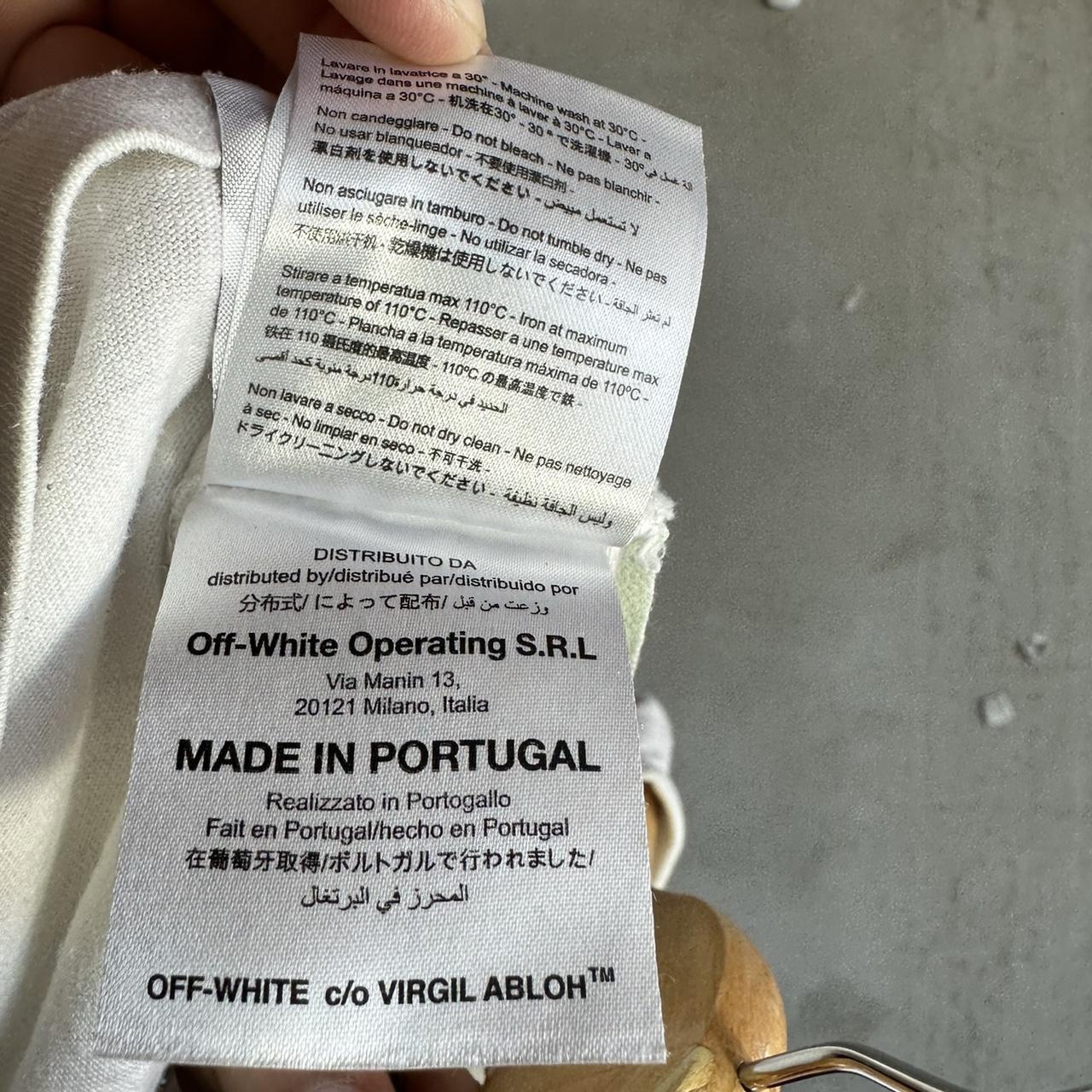 2013 2017 off white main label Virgil Abloh white... - Depop