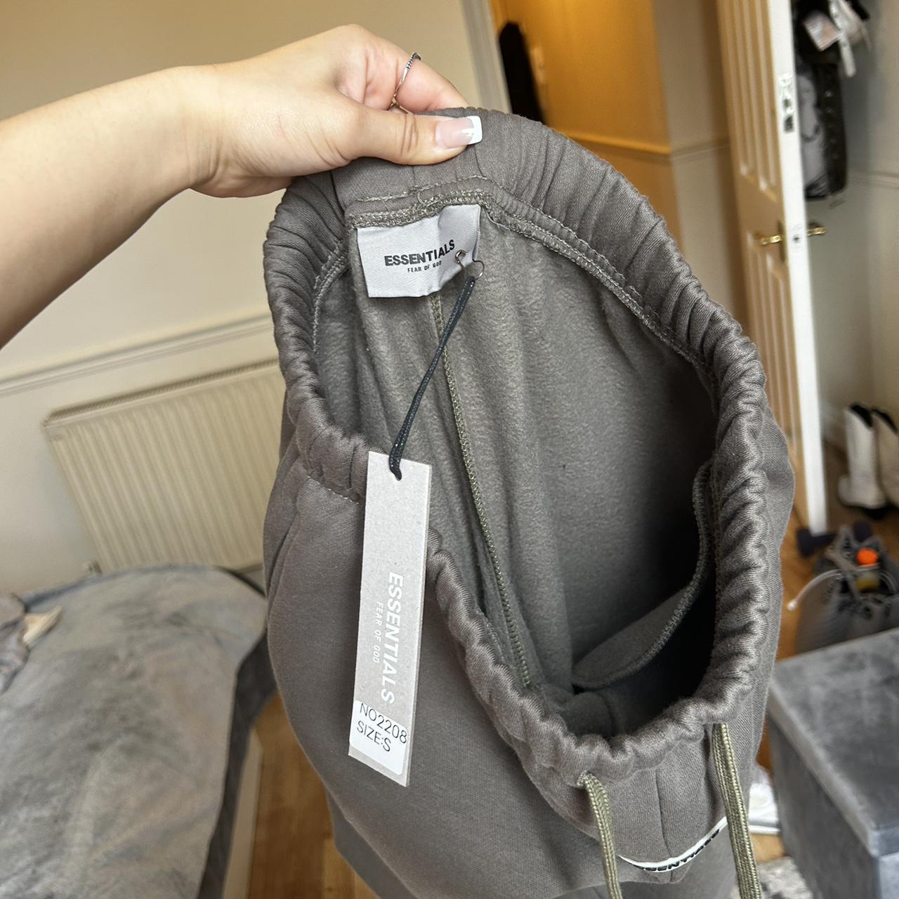 🐠Khaki Fear of God Essentials joggers 🐠size... - Depop