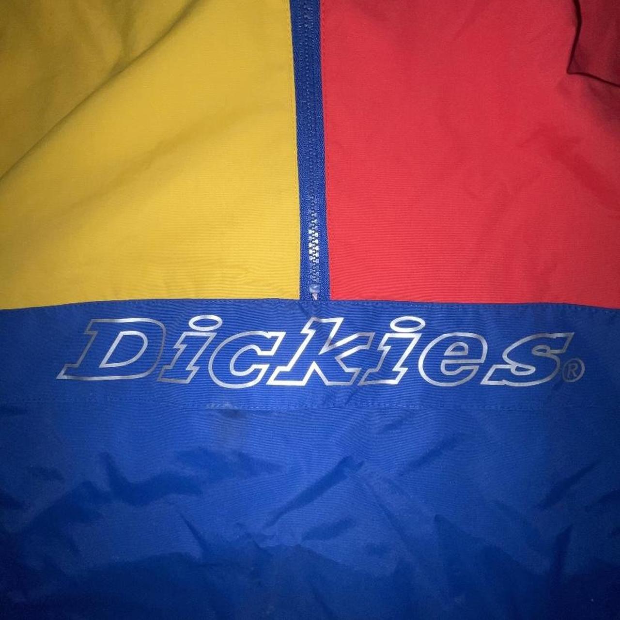 large dickies colorblock jacket, size large. in... - Depop