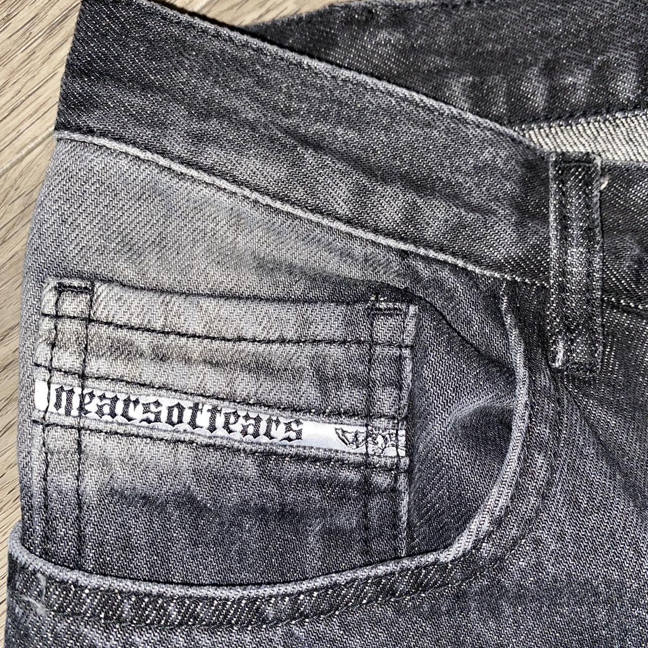 Years of tears dust denim 🦇 osbatt 32 waist, baggy... - Depop