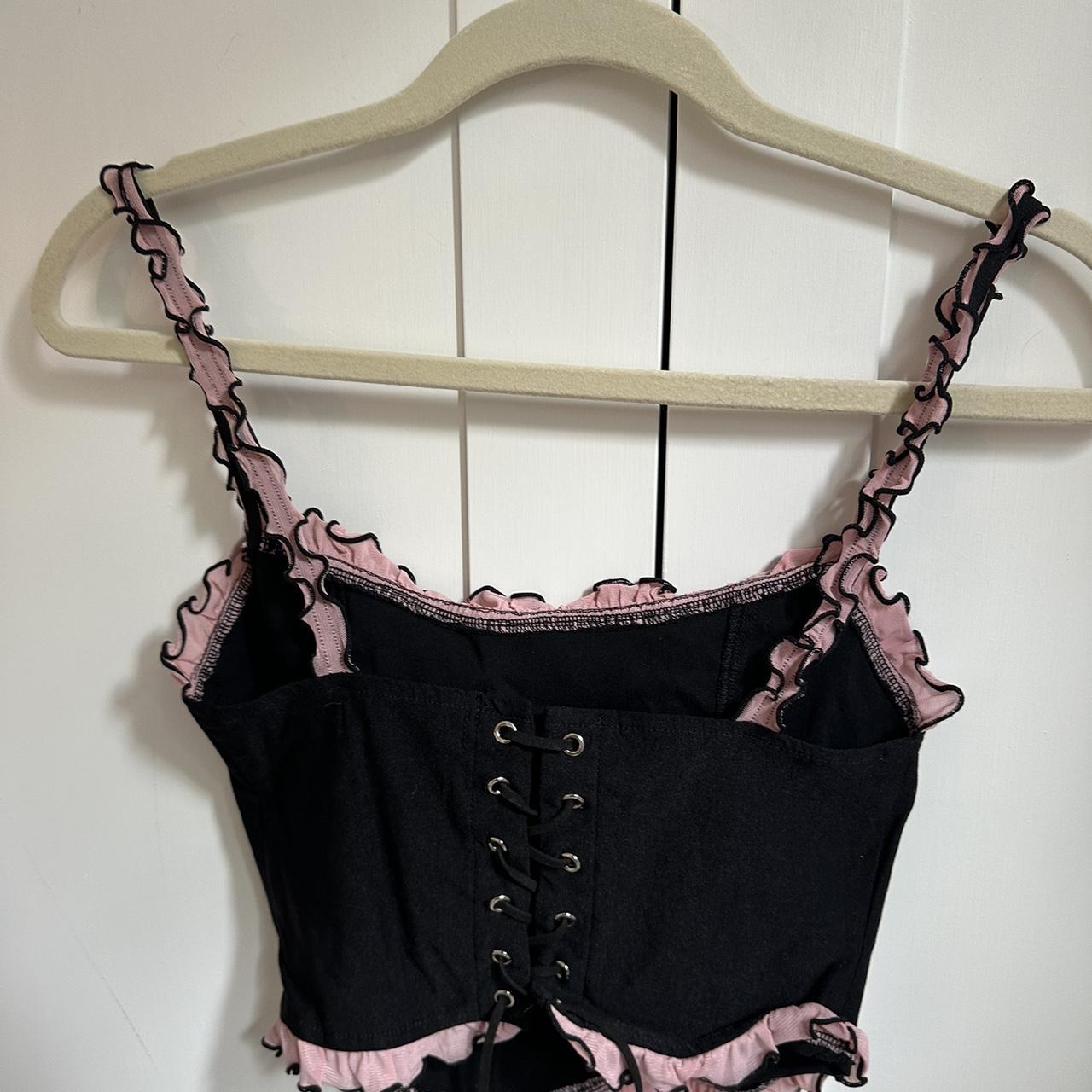 Motel Rocks corset hardly worn so cute tie up... - Depop