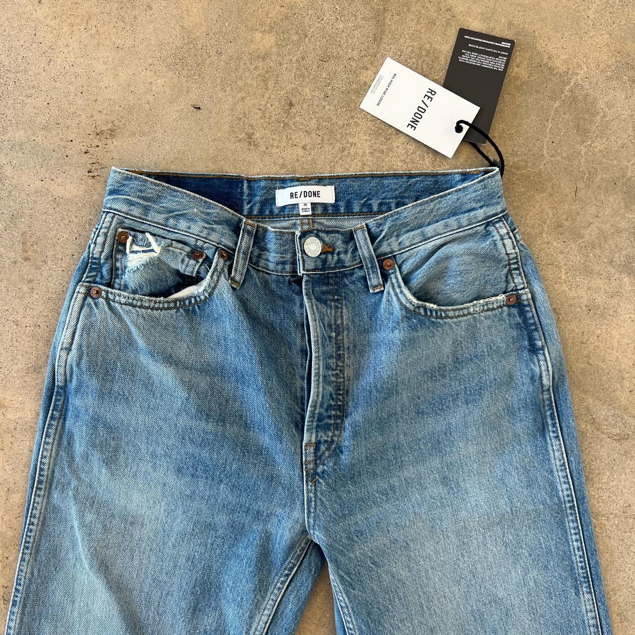New with tags ReDone 90’s high loose in Worn Blue.... - Depop