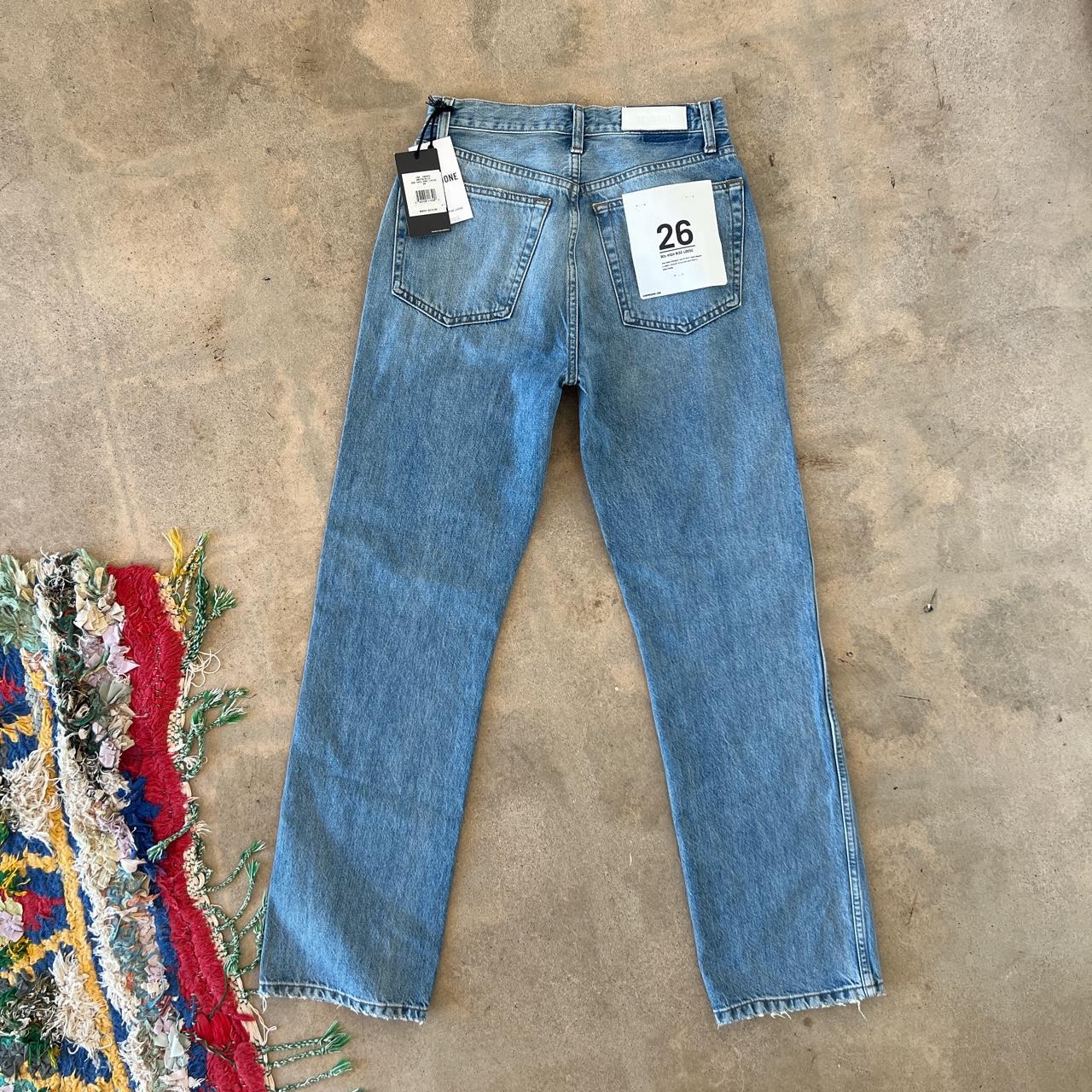 New with tags ReDone 90’s high loose in Worn Blue.... - Depop