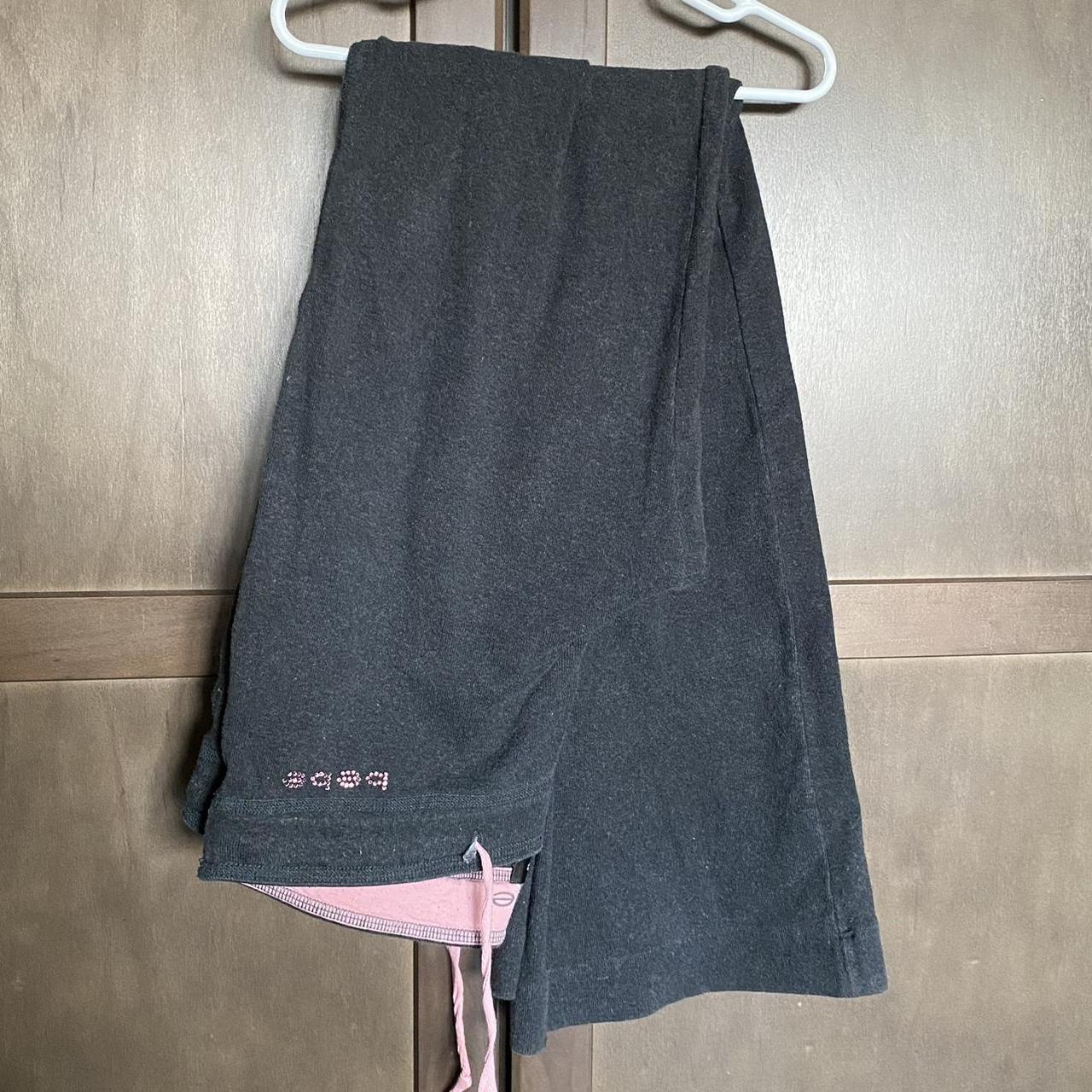 Bebe Women's Grey and Pink Joggers-tracksuits | Depop