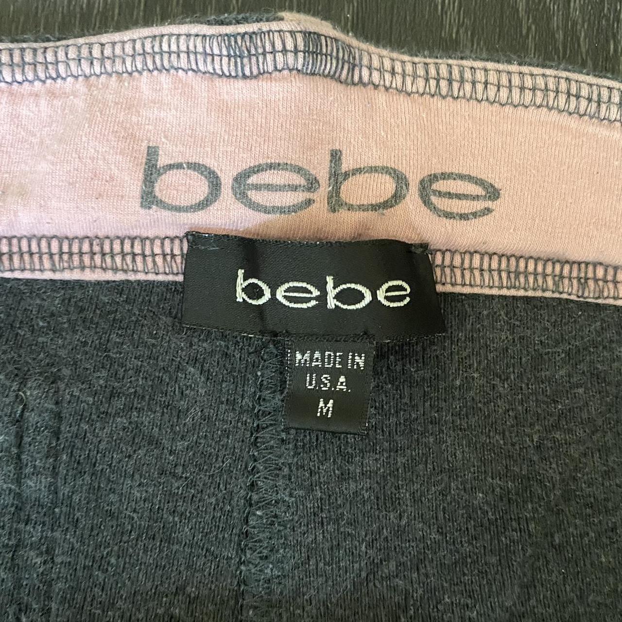 Bebe Women's Grey and Pink Joggers-tracksuits | Depop