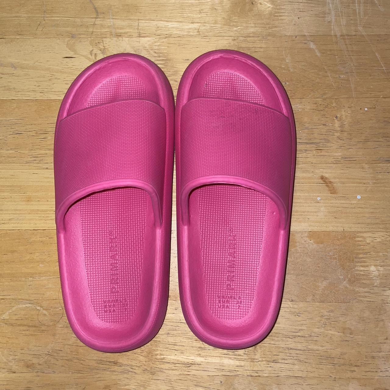 Primark Women's Pink Slides | Depop