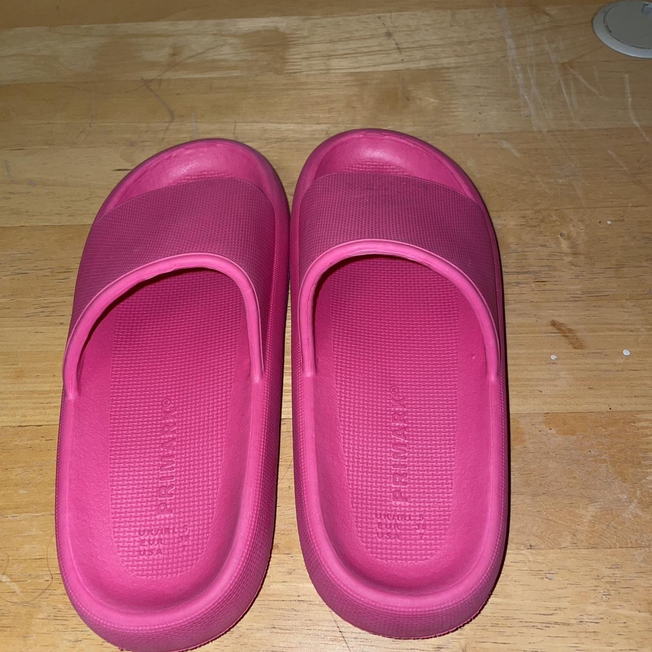 Primark Women's Pink Slides | Depop