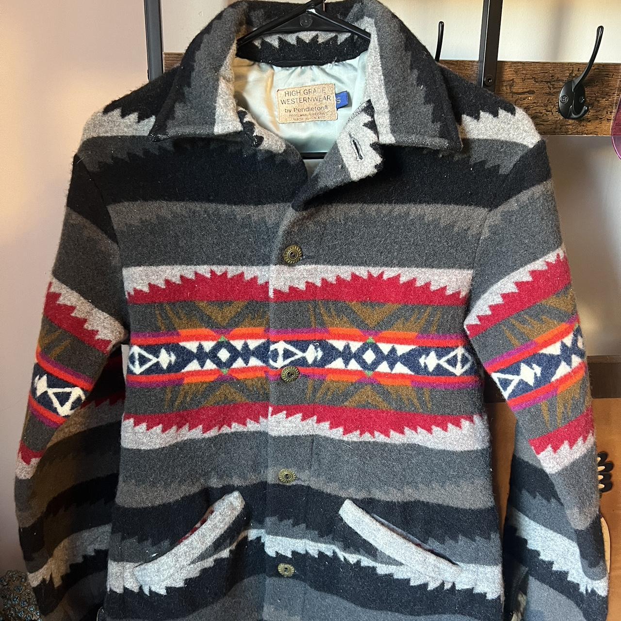 Authentic Vintage VTG Aztec Pendleton Jacket size... - Depop