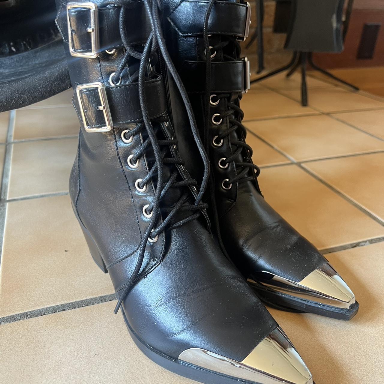 KILLSTAR metal-tipped boots, lightly worn. Women’s... - Depop