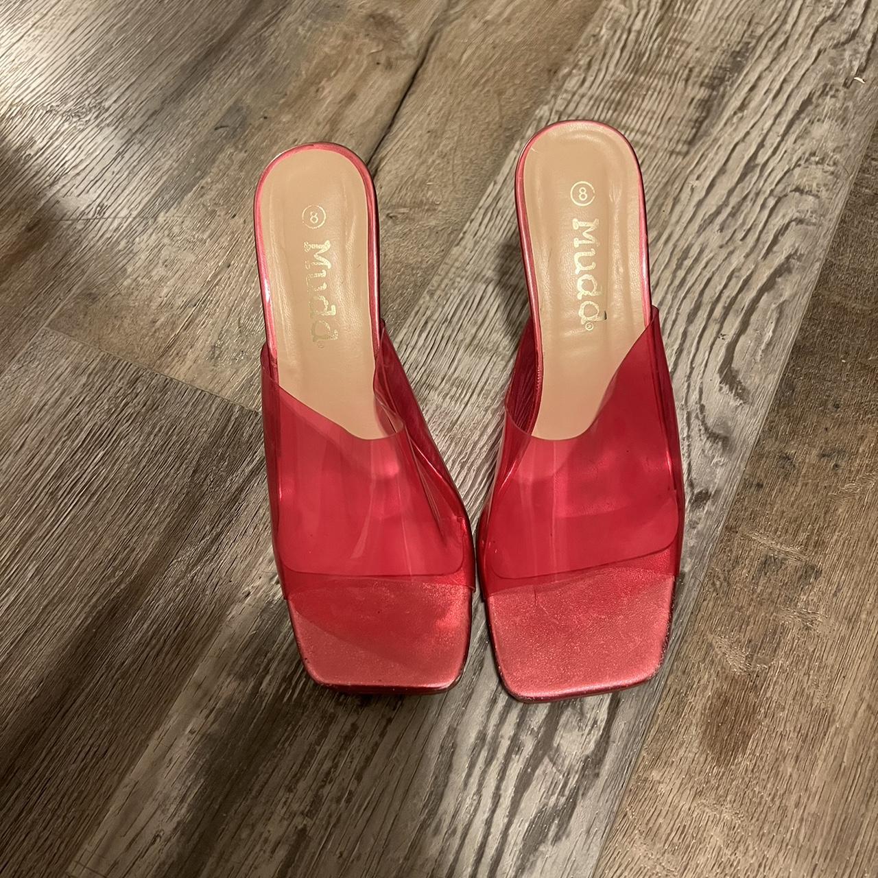 cutest lil mudd jelly heels! only worn twice for an... - Depop