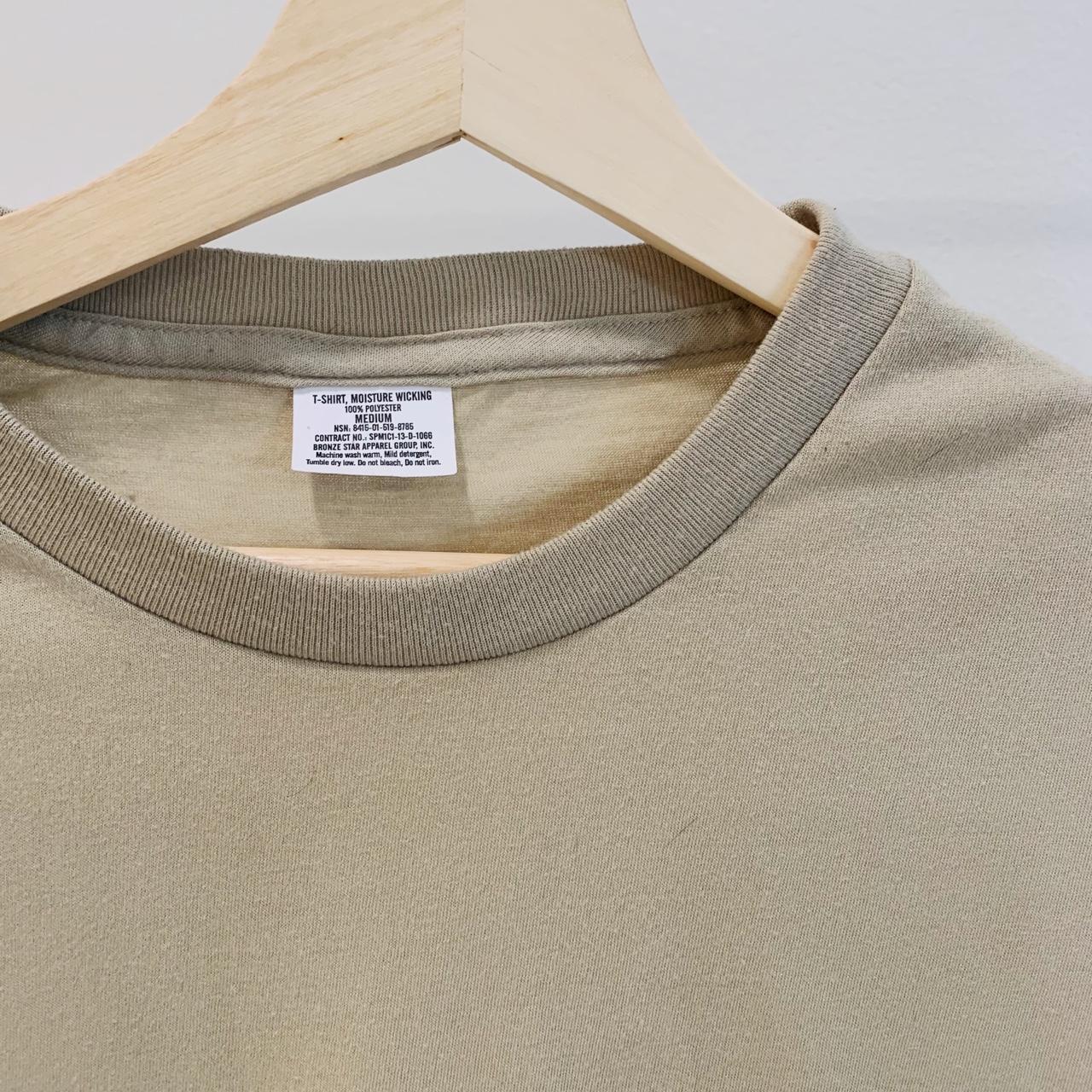 Tan Military T-Shirt Great condition Size M - Depop