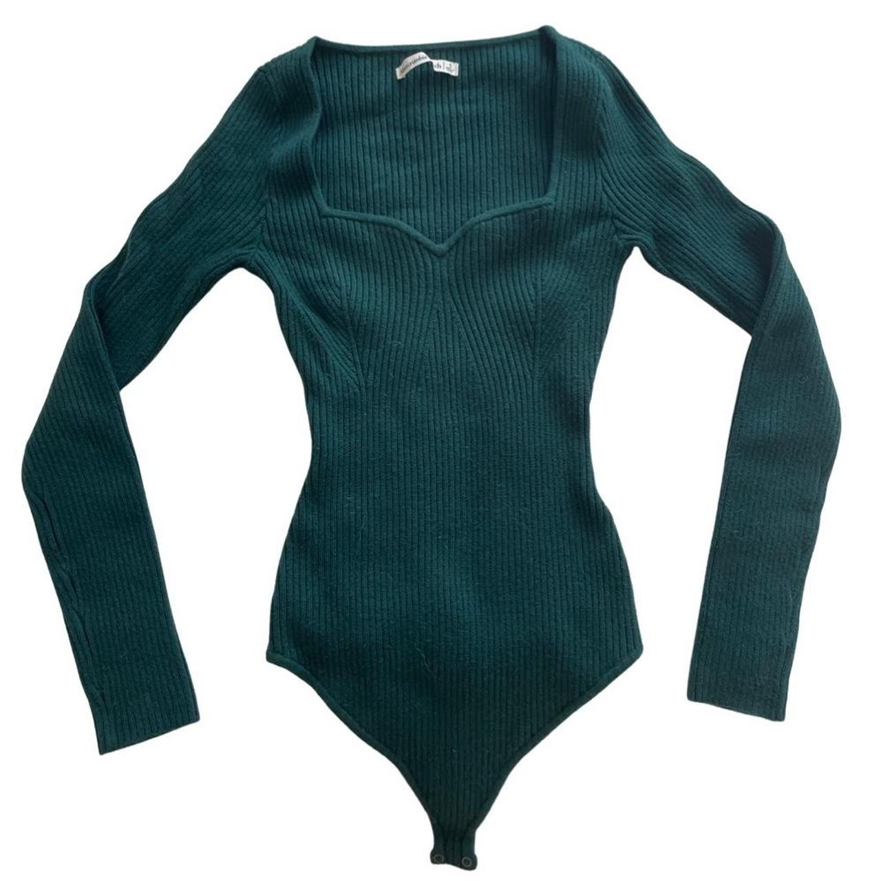 Abercrombie & Fitch Women's Green Bodysuit | Depop