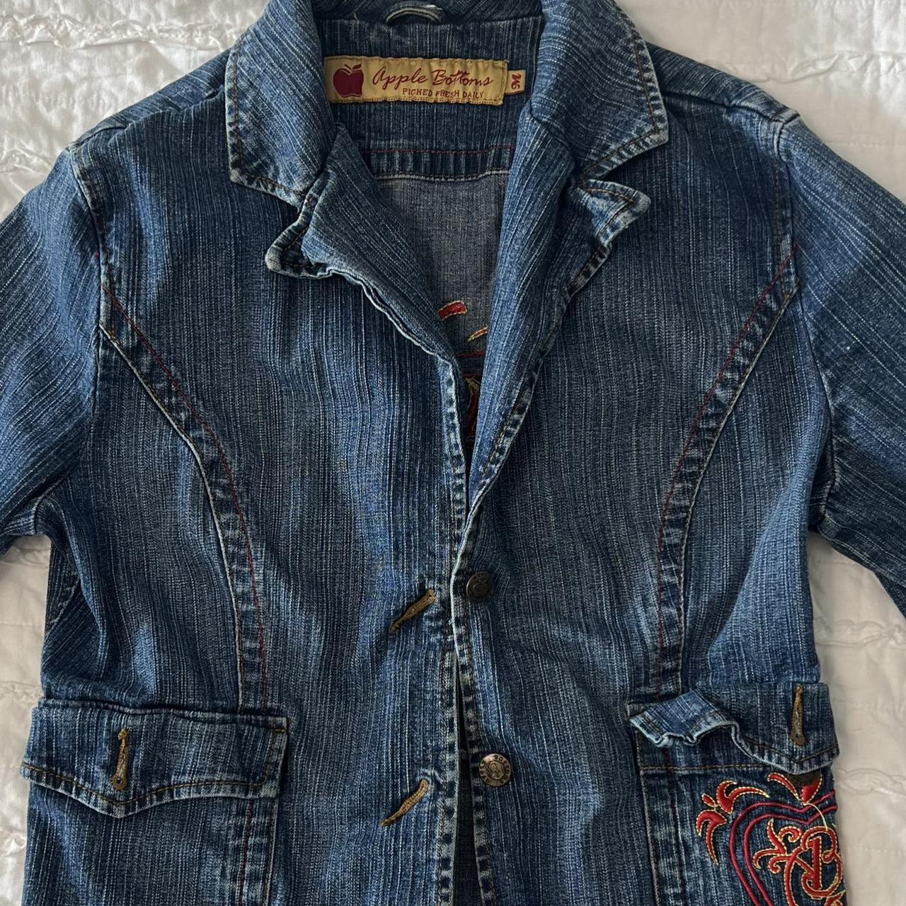 Vtg. Apple Bottoms Denim Jacket Size:M... - Depop