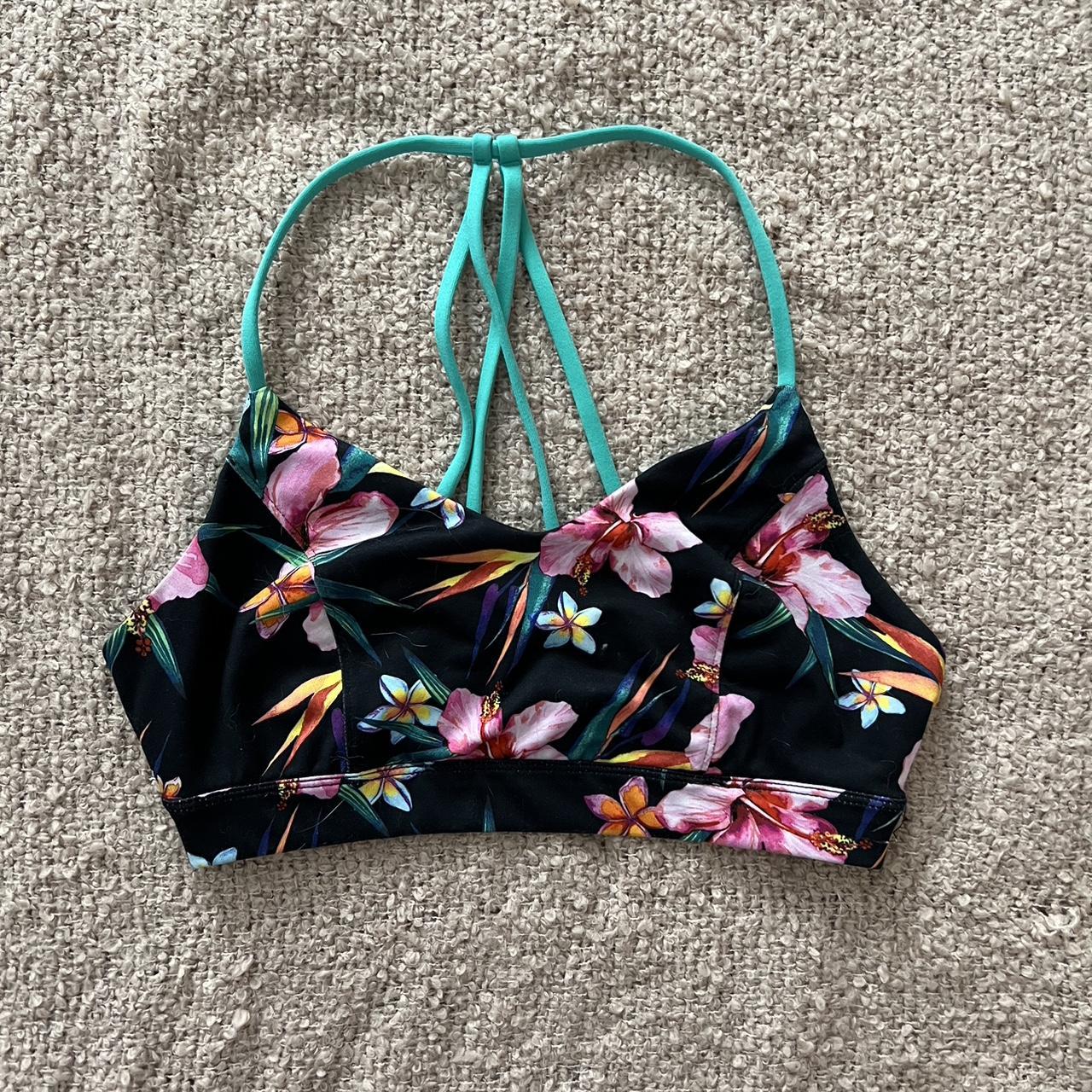 floral sports bra. so cute #athletic #sportsbra... - Depop