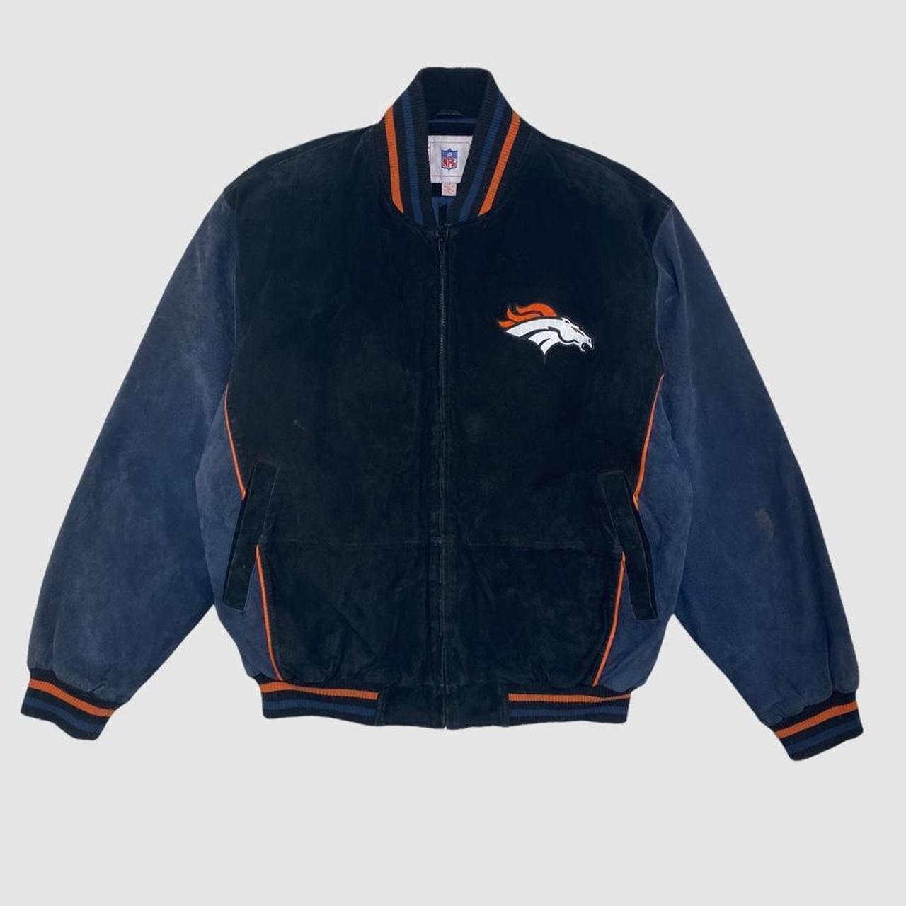 NFL Suede Leather Jacket Size Large Description -... - Depop