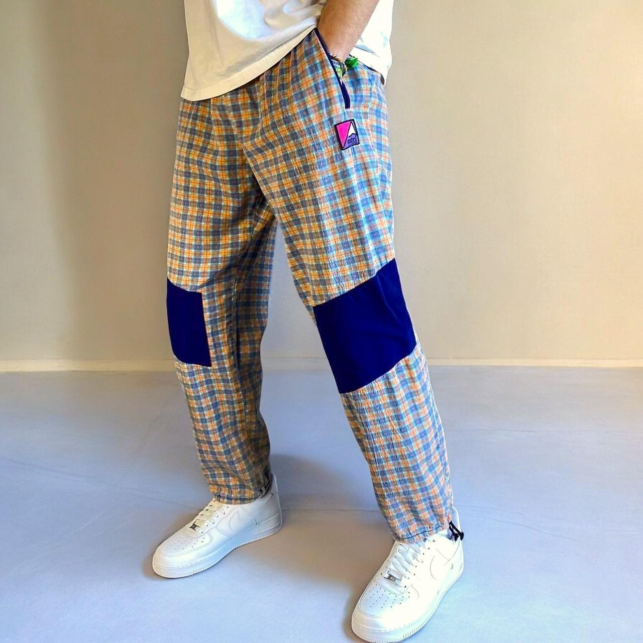 Vintage Plaid Tartan Joggers Track Pants Size... - Depop
